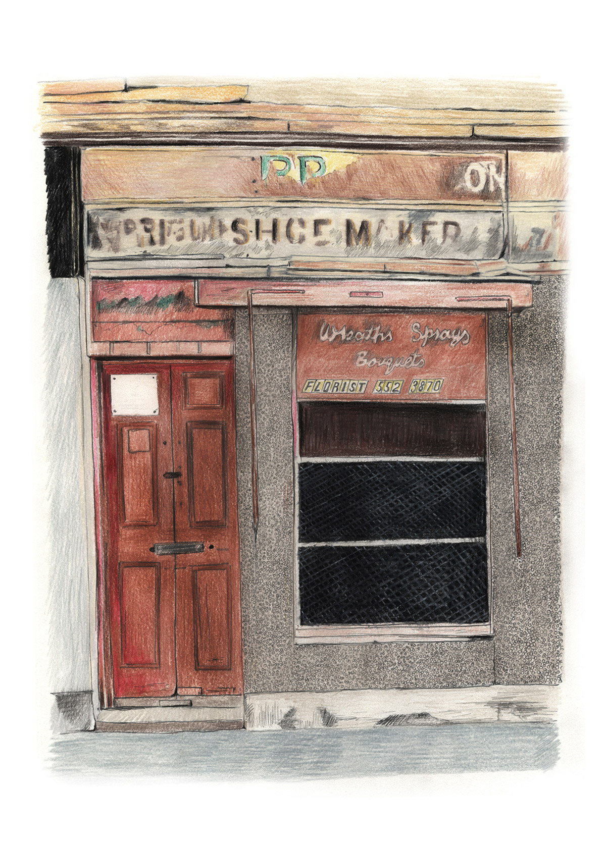 Glasgow Shop Front Drawings by Illustrator Christine Berrie | The Heart ...