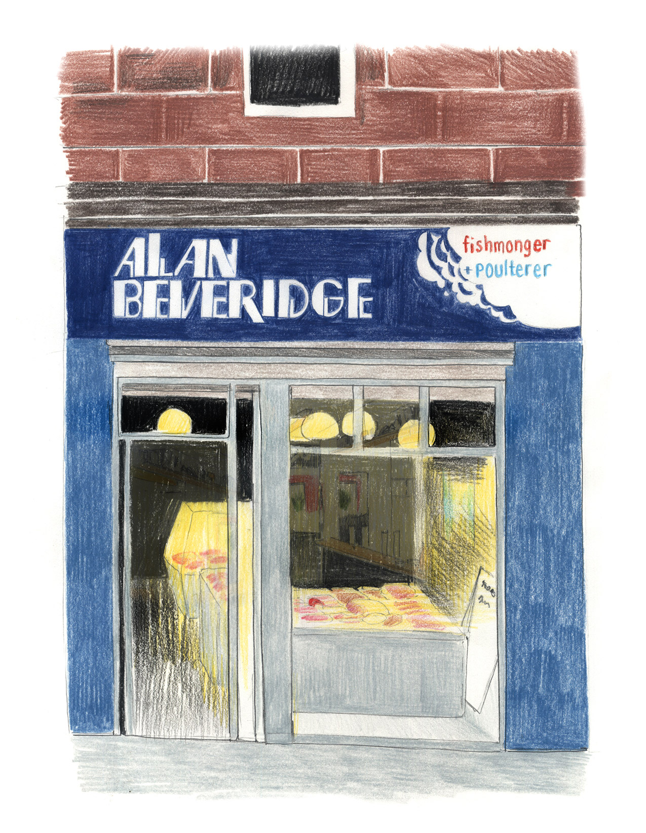 Glasgow Shop Front Drawings by Illustrator Christine Berrie | The Heart ...