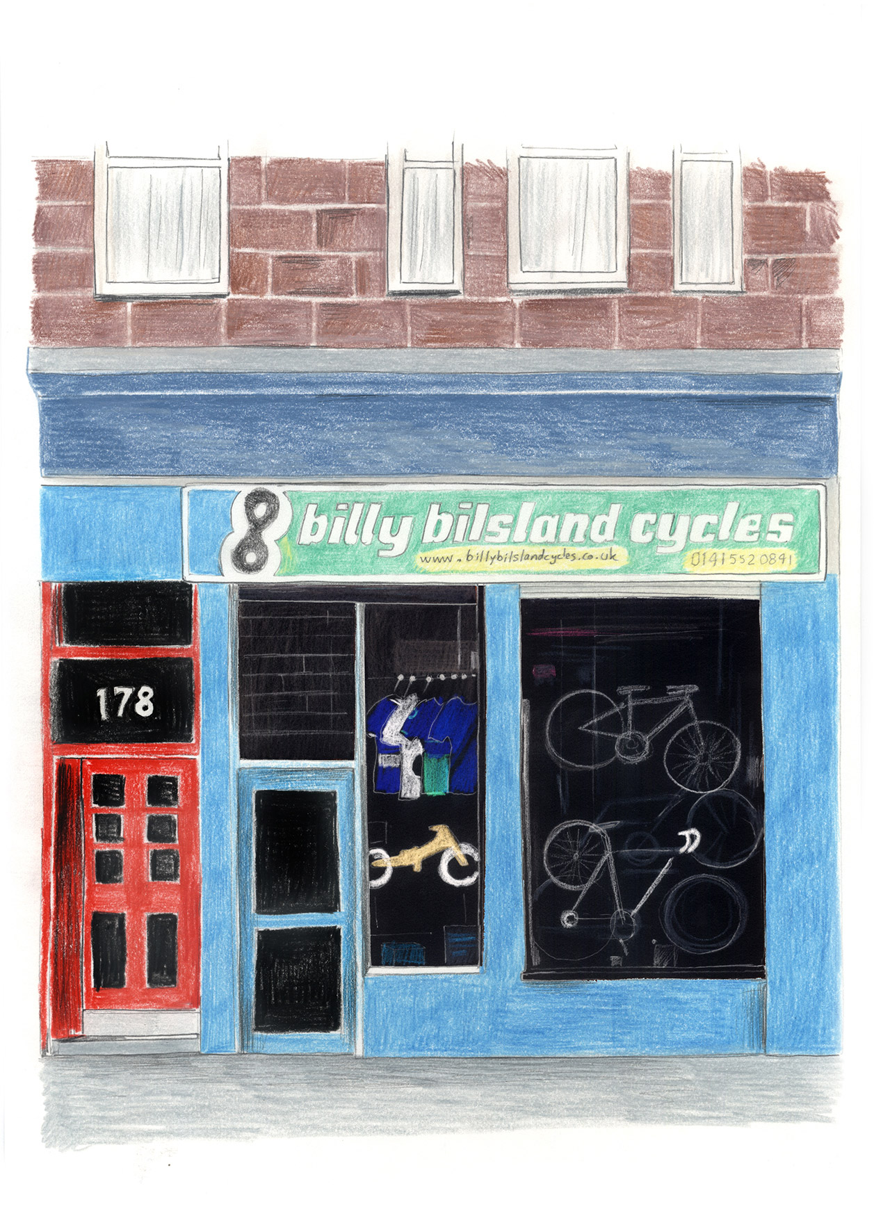 Glasgow Shop Front Drawings by Illustrator Christine Berrie | The Heart ...